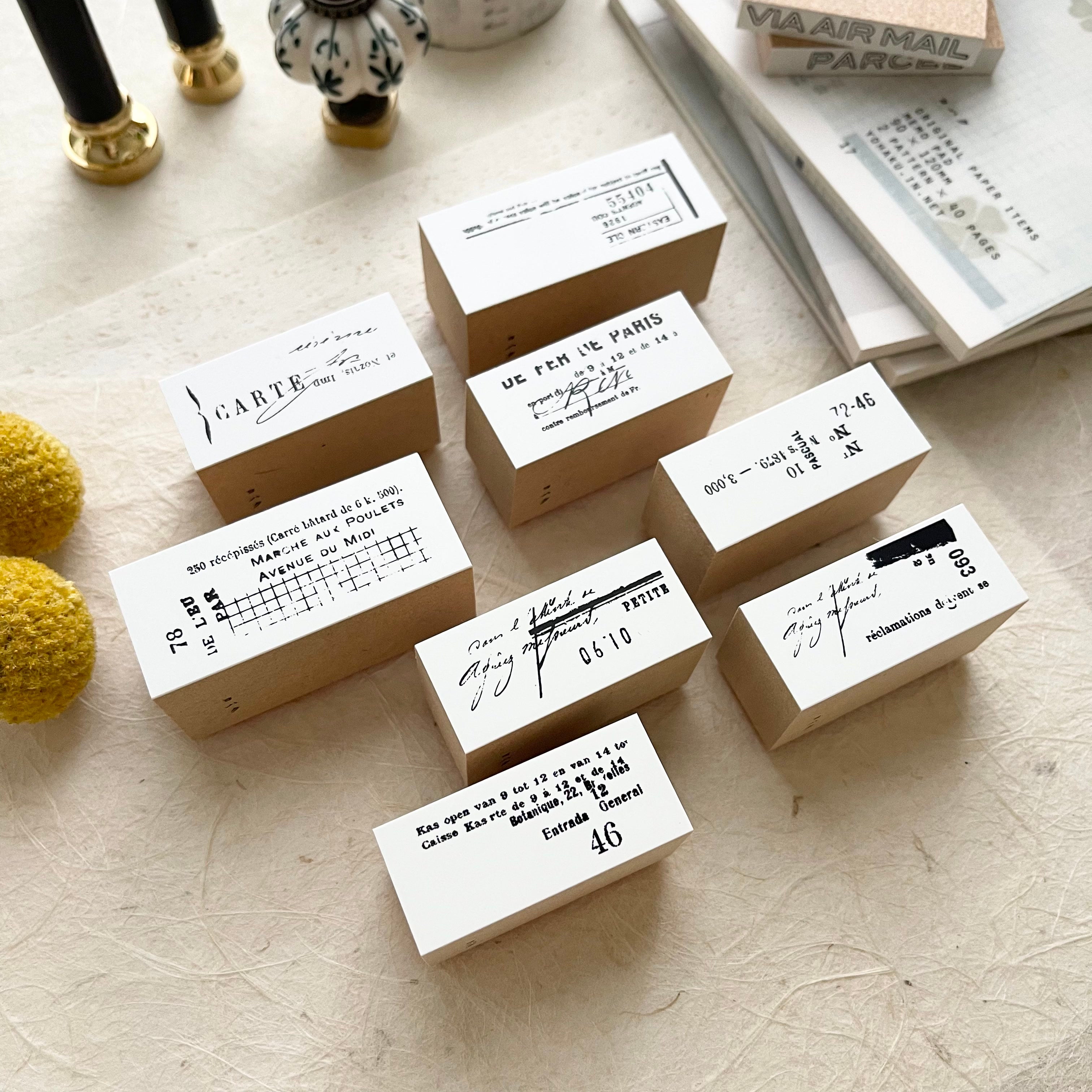 Yohaku Rubber Stamp Group A / 8 Designs – Journal Station