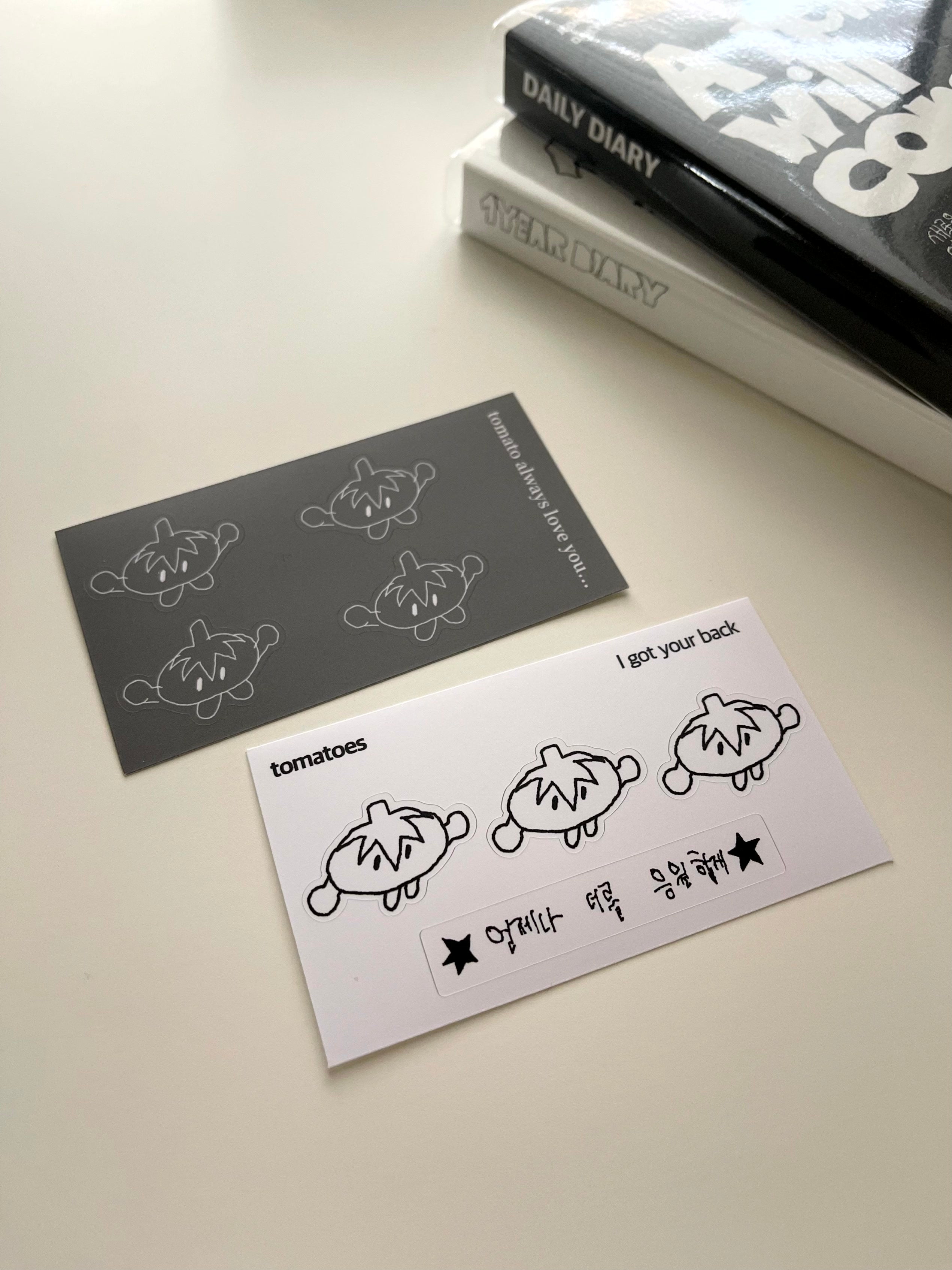 Jeongo Innerside Cheering Tomatoes Sticker Set – Journal Station