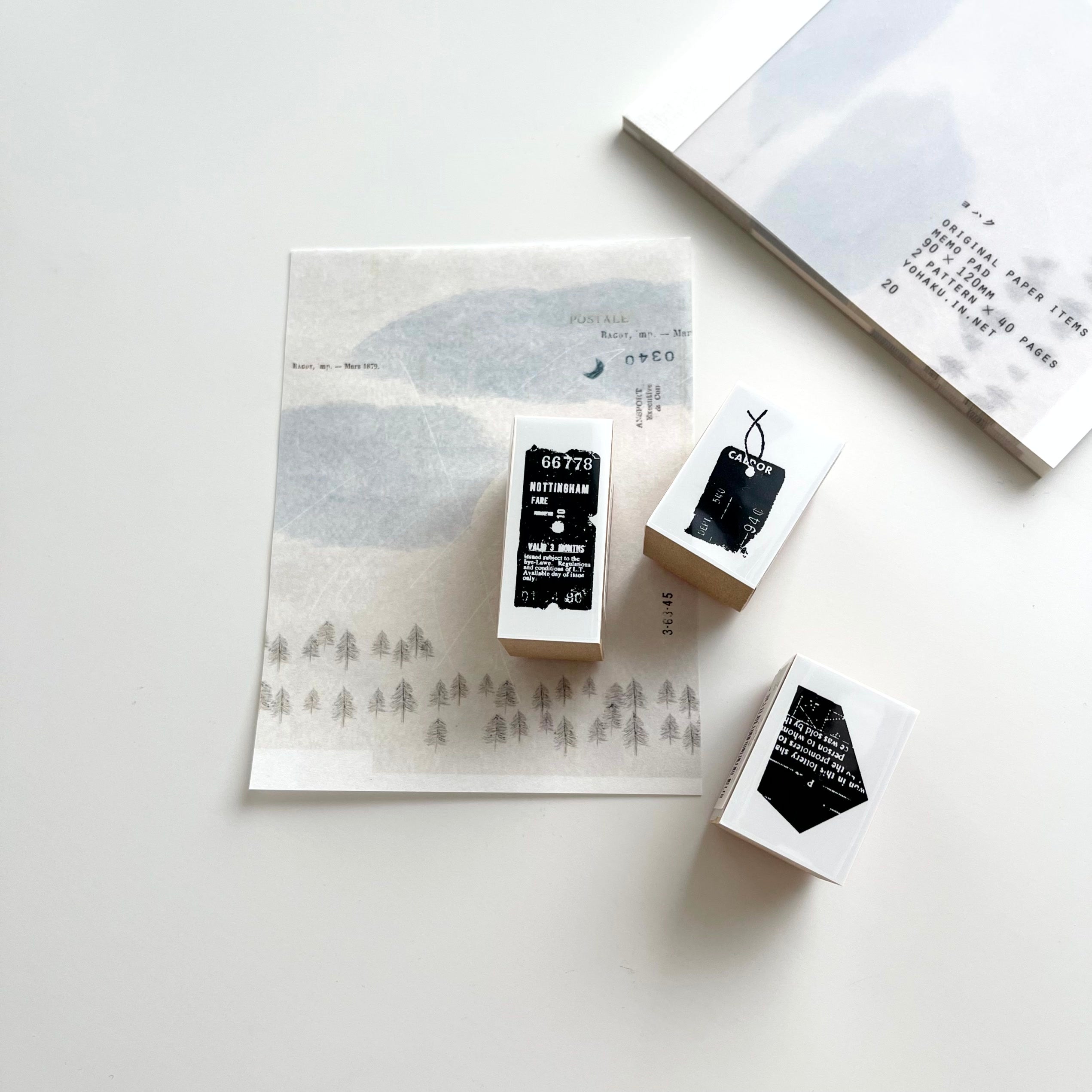 Yohaku Rubber Stamps / 3 Designs – Journal Station