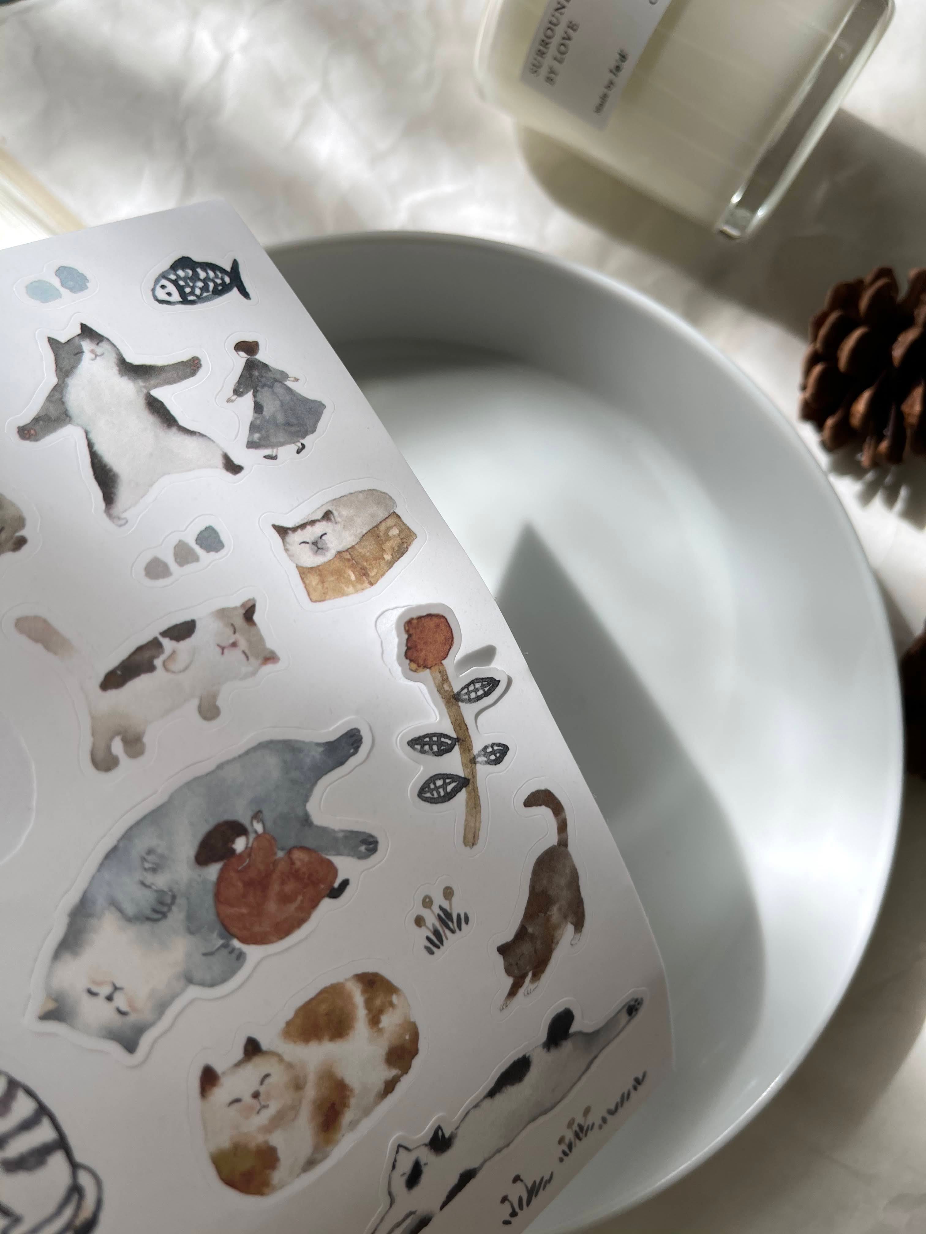 Pion Cat Girl Sticker Set – Journal Station