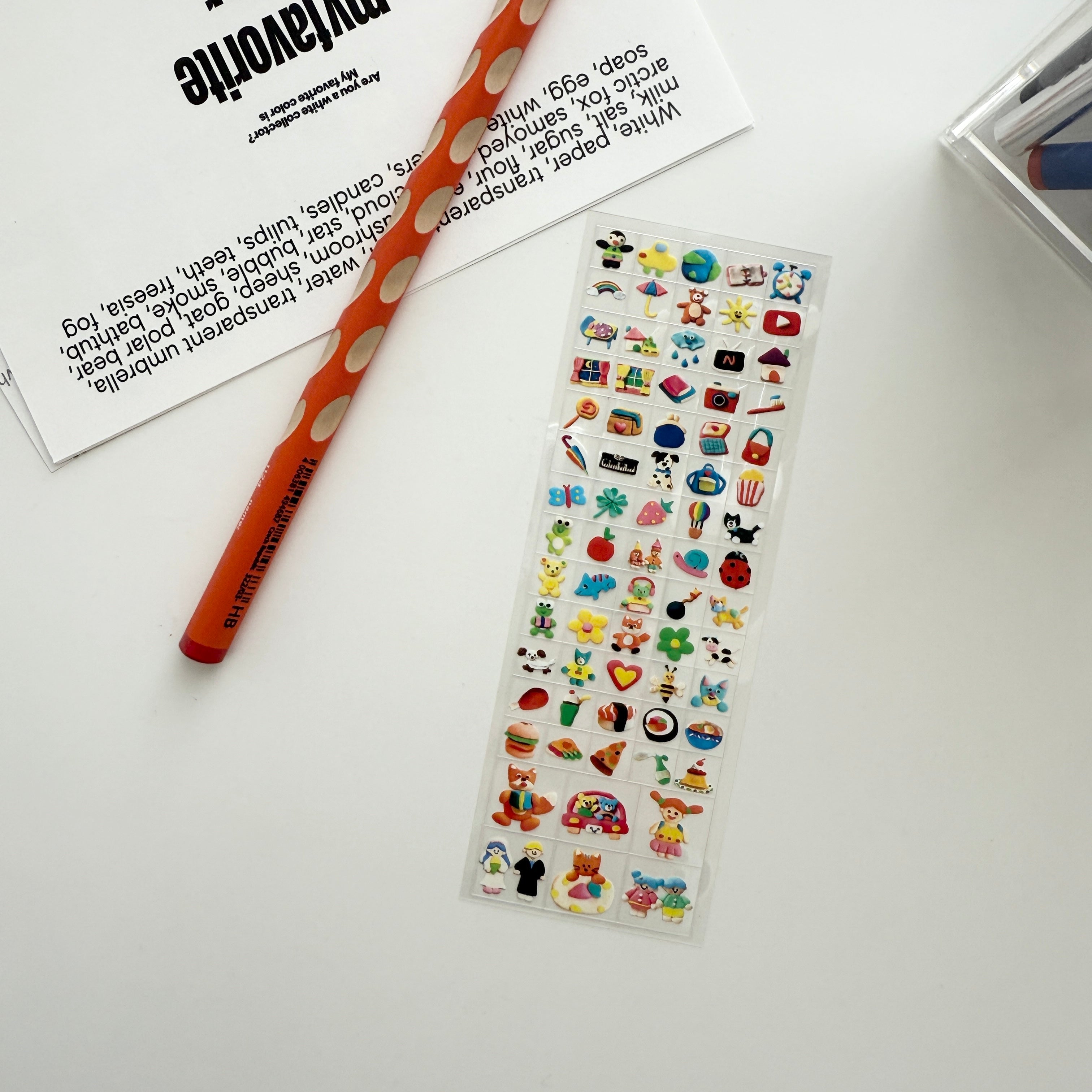 Sosomroom Nemo Nemo Mini Transparent Cube Sticker (A) – Journal Station