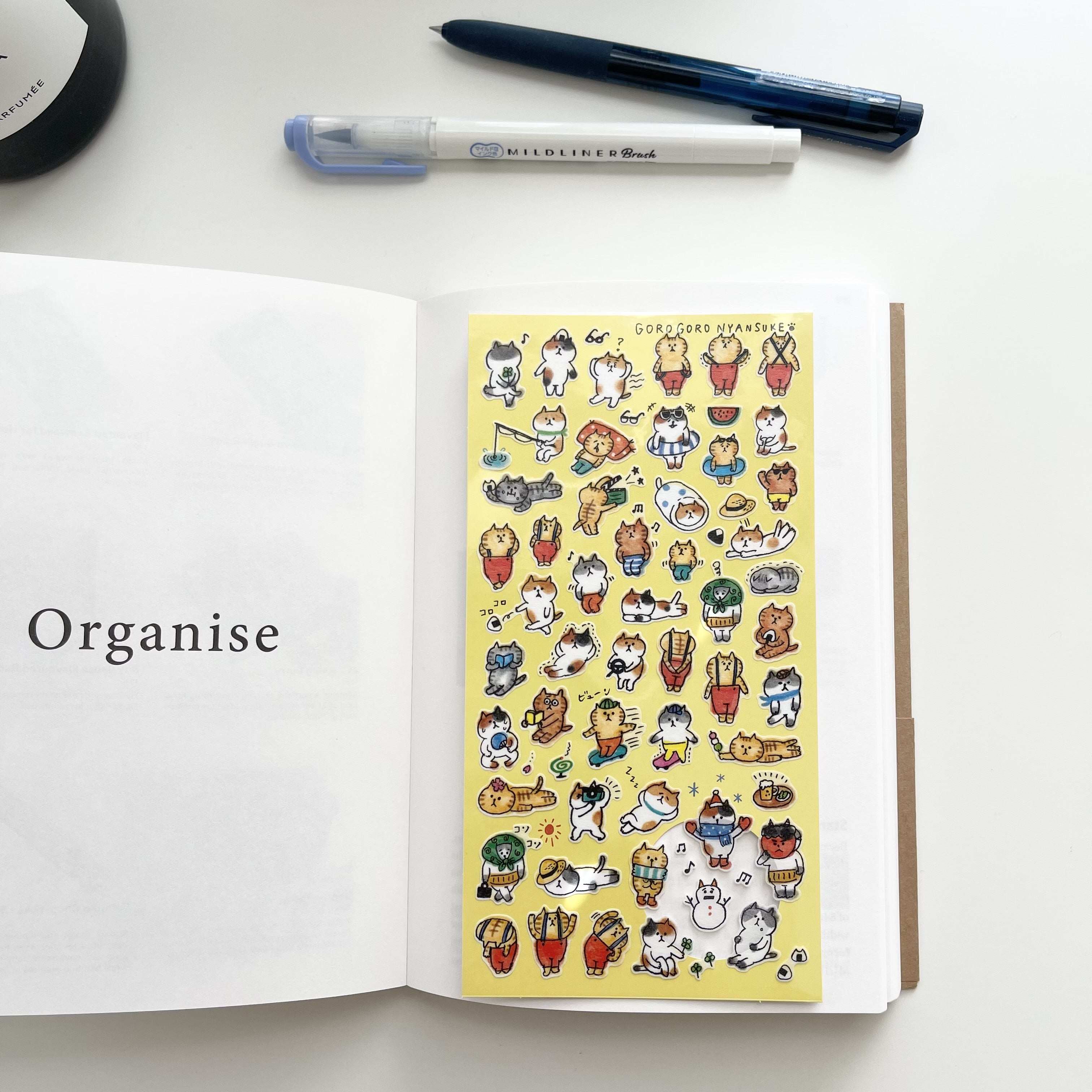 MIND WAVE Sticker / Goro Cat Life – Journal Station