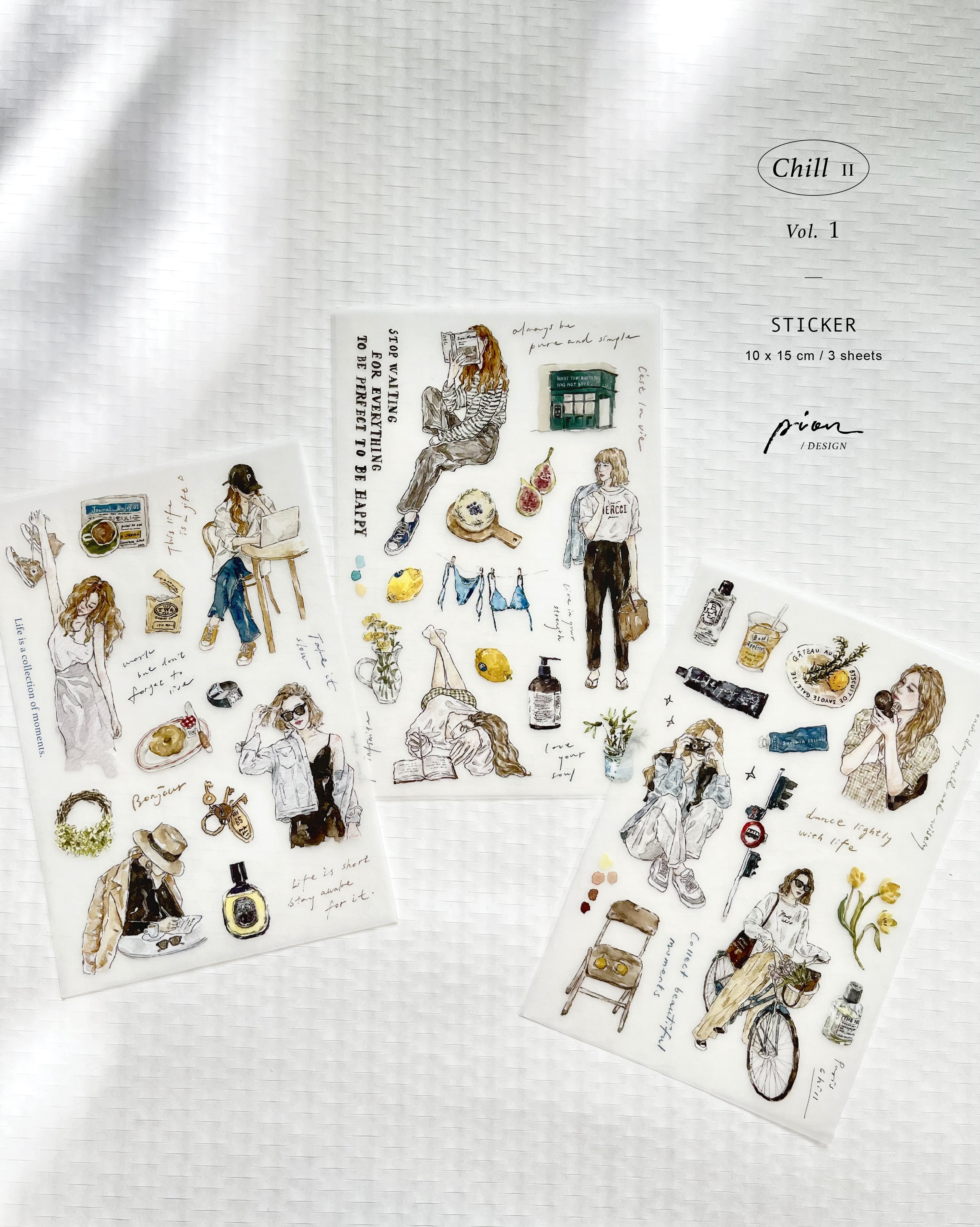 Pion Chill Transfer Sticker Set // Vol. 01 – Journal Station